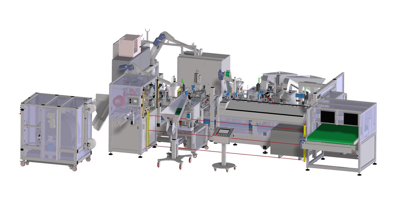 Assembly line for flexible hose – Automatic feeding - PM Impianti