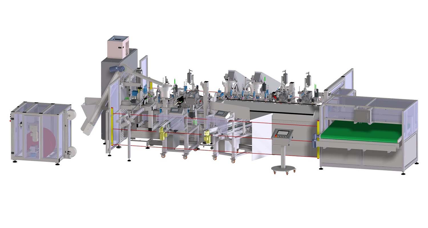 Assembly line for flexible hose – Manual feeding - PM Impianti